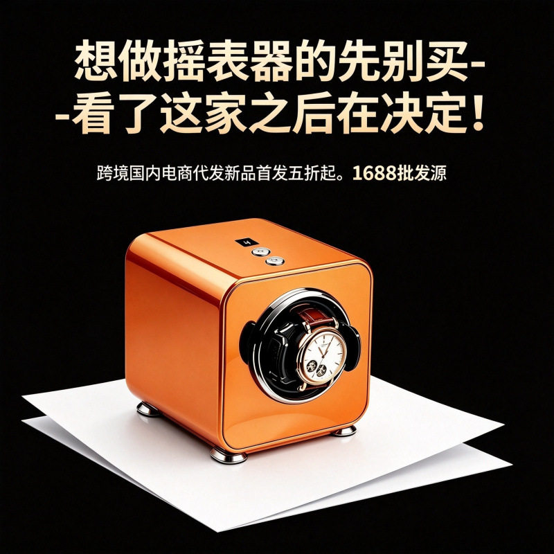 全自动充电静音摇表器单表带枕式手表上链器腕表盒男士机械表家用