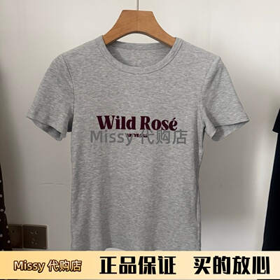 艾诺丝正品国内代购2026夏季新款显瘦短袖圆领T恤上衣女BR613109