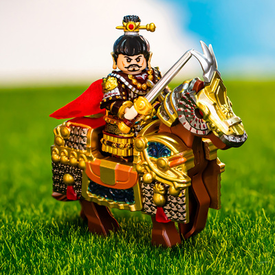 三国演义刘备积木人玩具男孩礼物