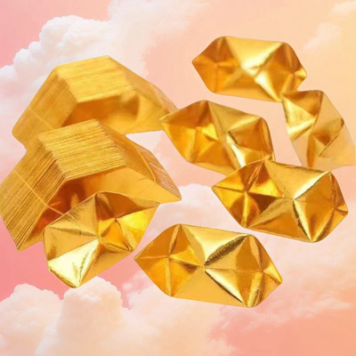 金银元宝纸半成品大号元宝纸黄发纸用品半成品长度10厘米批发