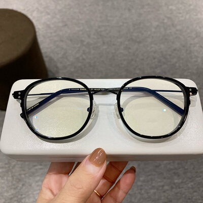 小红书秀智同款stellan-s黑框素颜纯钛平光镜片防蓝光眼镜