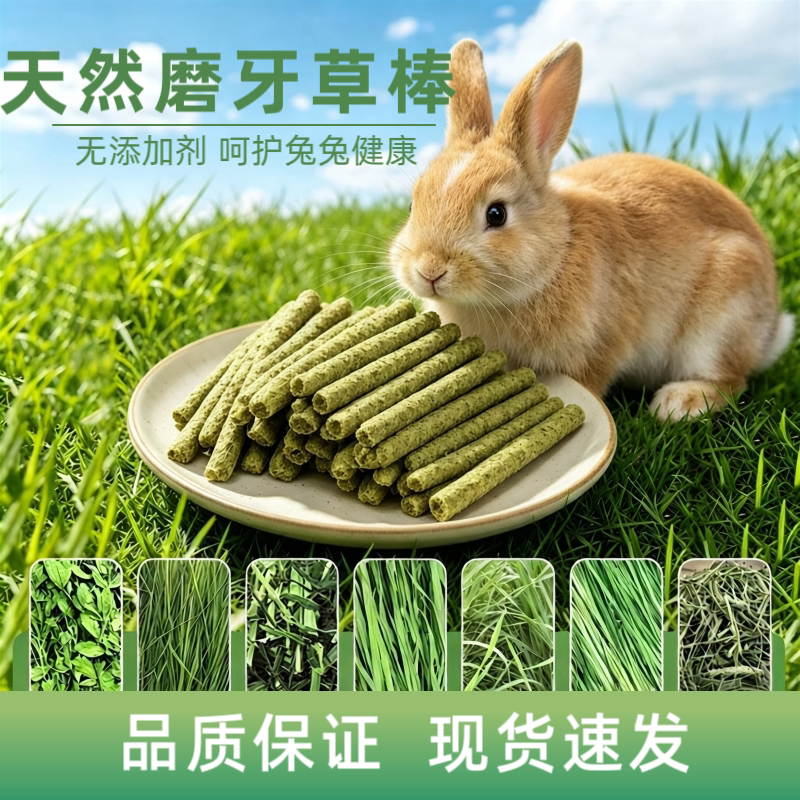 宠物胡萝卜磨牙草棒兔子磨牙棒兔子龙猫豚鼠磨牙零食兔兔高营养