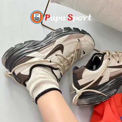 定制球鞋Nike Initiator 奶油摩卡 机能风缓震低帮男女老爹鞋跑鞋