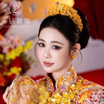 中式国风龙凤褂敬酒服结婚发冠