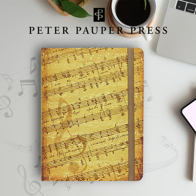 美国Peter Pauper Press复古精装音乐本五线谱精美高档送礼记事本