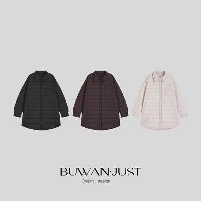 BUWANJUST 高品定制极简大廓形松弛感衬衫型大被子羽绒服 B2397