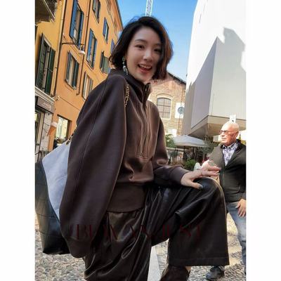 BUWANJUST 高定双面加厚挺阔抗起球连帽设计感卫衣 B2152