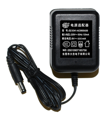 原装东莞大忠9V~600MA交流电源适配器型号DZ-E141-AC090600