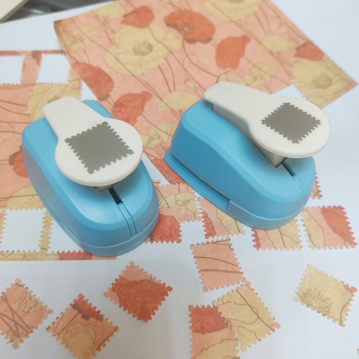 甬德新款大号邮票框打孔器压花器扇形矩形杠杆动作工艺打孔器