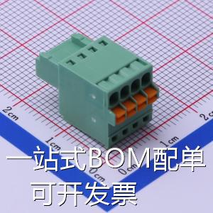 JL15EDGKD-25004G01 插拔式接线端子 2.5mm 1x4P 排数:1 每排P数: