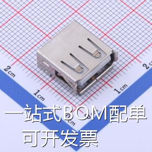 903-431A1014S10100 USB连接器 Type-A 母座 卧贴 无后盖无脚有边