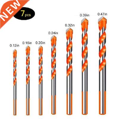 6/7/12 PCS Glass Drill Bit Set Triangular Non-slip Ceramic