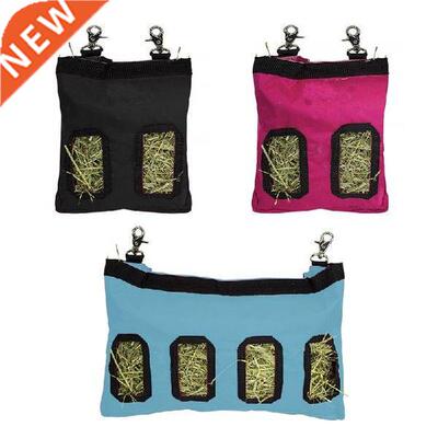 Hay Bag Hangng Pouch Feeder Holder Feedng Dspenser