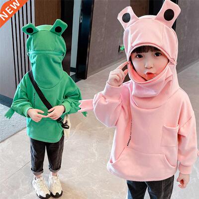 Boys Girls Hoodies Autumn Winter Fashion Kawaii D Frog Hood