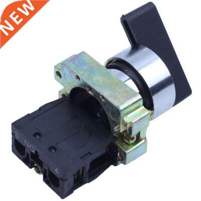 AC 240V 3A NO SPST Black Cap 2 Position Selector Latching Ro