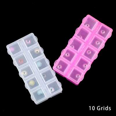 Plastic Rectangle small 10 Grid Compartment Storage Box