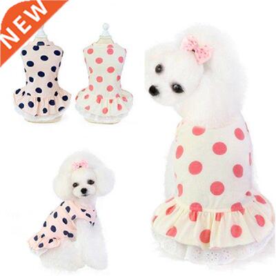 Pet Dog Clothes Dog Spring And Summer Polka Dot Skirt Pet