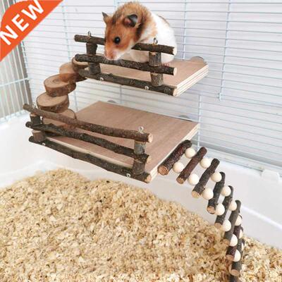 Hamster Wooden Playground Small Animal Activity Toys Set