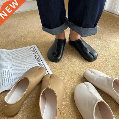 Bailamos Women Flats Tabi Ninja Moccasins Round Split Toe Sh