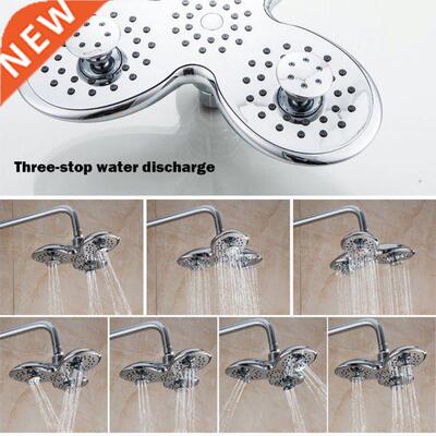 ABS Bathroom Shower Head Petal Shape 3 Functions Bathroom To