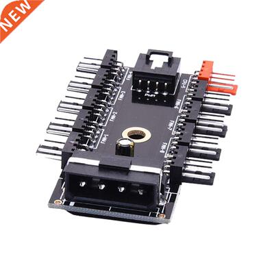 SATA Fan Hub 4pin PWM Hub PC Fan Large 4P Power Supply Split