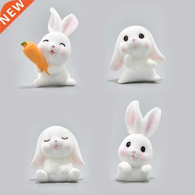 Easter Mini Bunny Doll Decoration Miniature Cute Rabbit Home