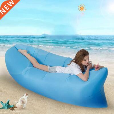 Adult Beach Lounge Chair Foldable Air Bed Inflatable Sofa Wa