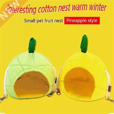 Hamster House Pet Cage Warm Coral Velvet Nest Cute Small