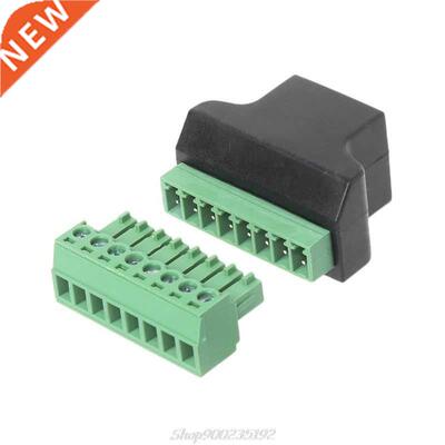 RJ45 Female To Screw Terminal 8 Pin Connector Ethernet Cable