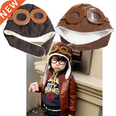 New Cute Baby Toddler Pilot Hat Beanie Kids Warm Cap Earflap