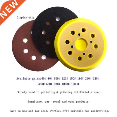 10PCS 5 Inch 125MM 8-Hole Aluminum Oxide Red Sandpaper Sandi