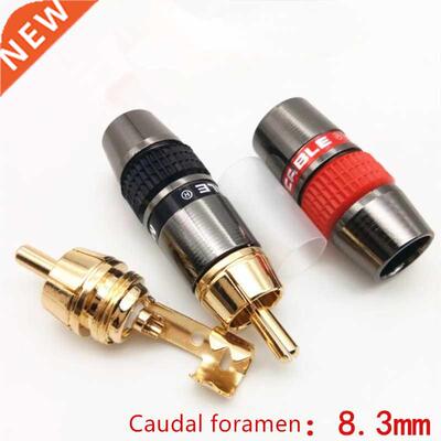 4PCS/LOT Monster Gold RCA Lotus Plug Audio Signal Terminal