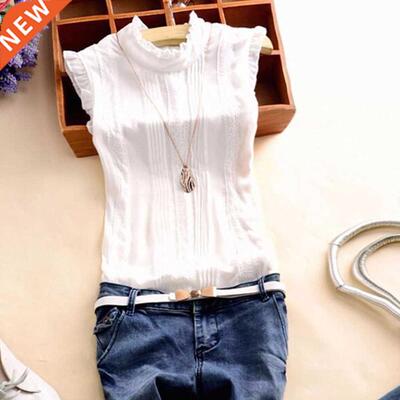 2020 Summer Style Vogue Women Ruffle Sleeve Neck Slm Ftted