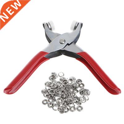 100pcs 9.5mm Metal Sewing Prong Rings Buttons Press Studs Pl