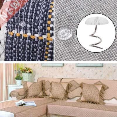 50PCS Clear Hes Twist Pins Fixed Fastener for Upholstery B