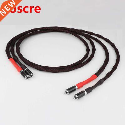 Pair YTER Pure Solid Silver Phono RCA Interconnect Cables wi