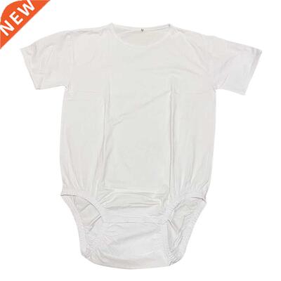 Classic Solid Adult Baby Bodysuit Sissy Snap Crotch Pajamas