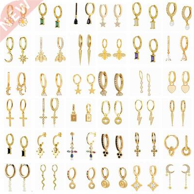 ROMAD Gold Silver Color Hoops Earrings For Women Pendientes