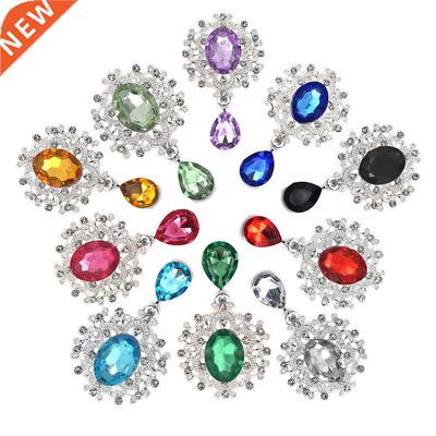 NEW 26 * 46mm 10Pcs Crystal Rhnestone Brooch Accessores D