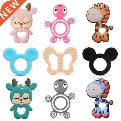 TYRY.HU 1PC Baby Animal Silicone Teether Mickey Wapiti Turtl