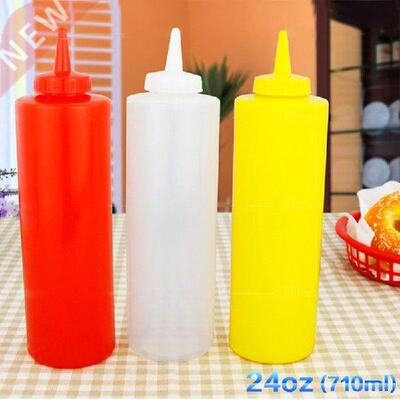Plastic Squeeze Bottle Food Grade Plastic Ketchup Mustard
