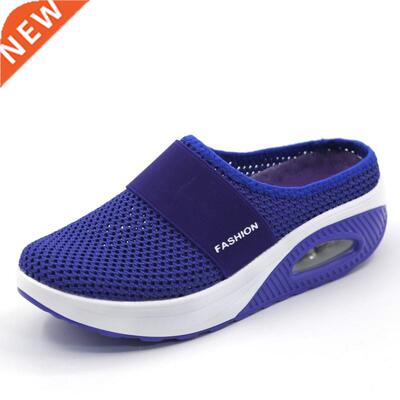 Women Mesh Lightweight Shoes Woman Slippers Wedge Shoes Fema