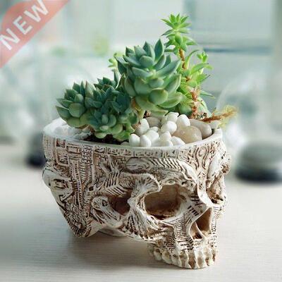 Resin Vases Desktop Plant Container Standing Skeleton He