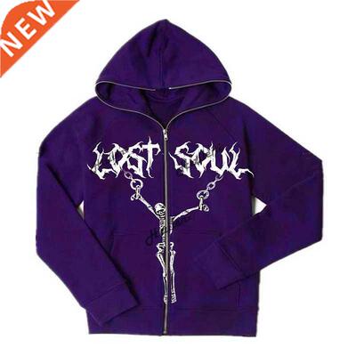 Y2K Hoodie Clothes Zipper Hoodies Coat Hip Hop Sreetwear Wom