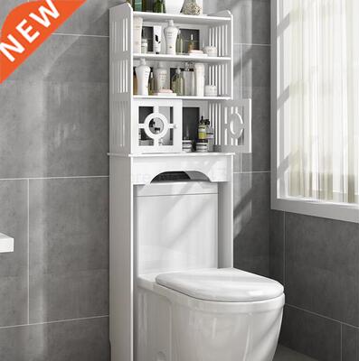 Bathroom shelf free punching toilet cabinet toilet toilet