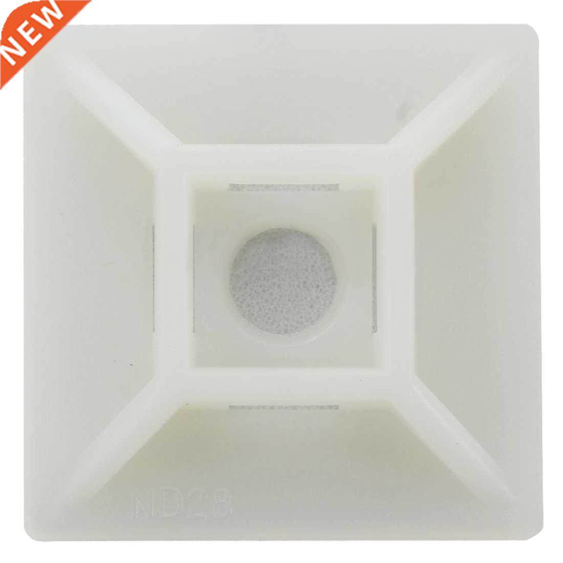 100x Sort Adhesive Cable Wire Lead Tie Square Mounts Clips W_虎窝淘