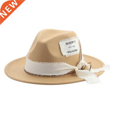 Hats for Women Felted Fedoras Western Cowboy Hat Feather Ban