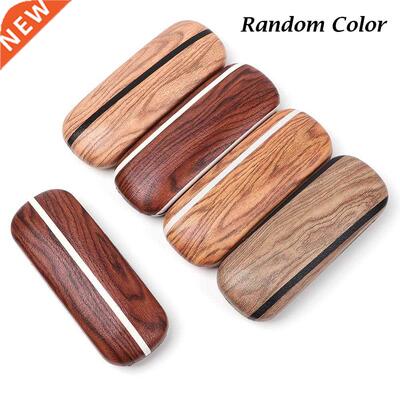 Glasses Case Women Men Sunglasses Cover Wood Grain Hard Eye