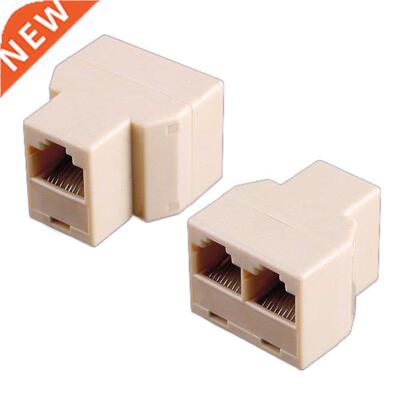 10x RJ45 3 Way Network Cable Splitter Extender Plug Coupler