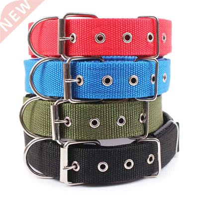 Solid Dog Collars Nylon Dog Collar For Small Medium Large D